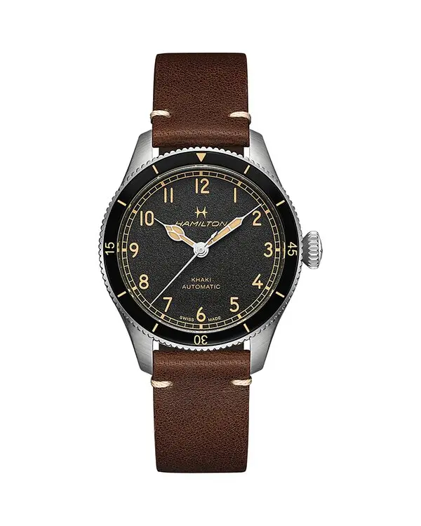 Hamilton Khaki Aviation Pioneer Watch - Black/brown