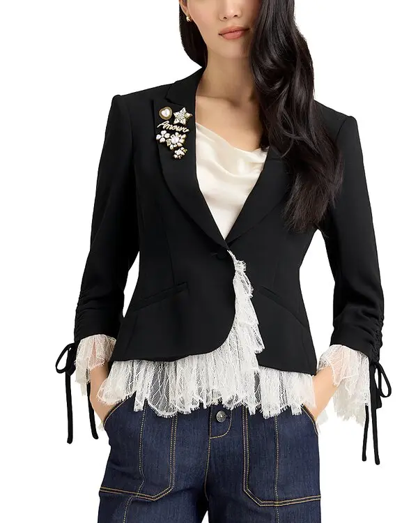 Cinq À Sept Le Petit Roxie Blazer - Black/ivory