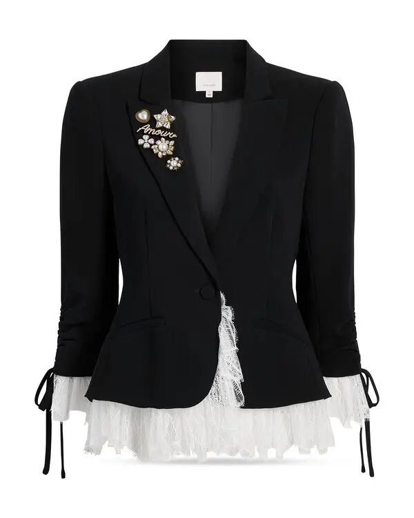 Cinq À Sept Le Petit Roxie Blazer - Black/ivory