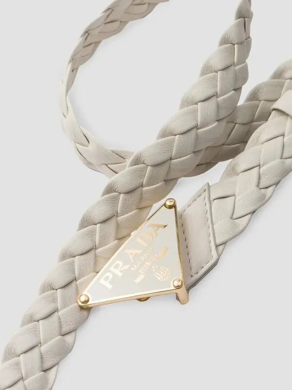 Prada Nappa Leather Belt - White