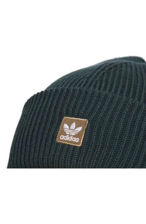 Adidas Terrace Ribbed Beanie - Aurora Green/brown/white