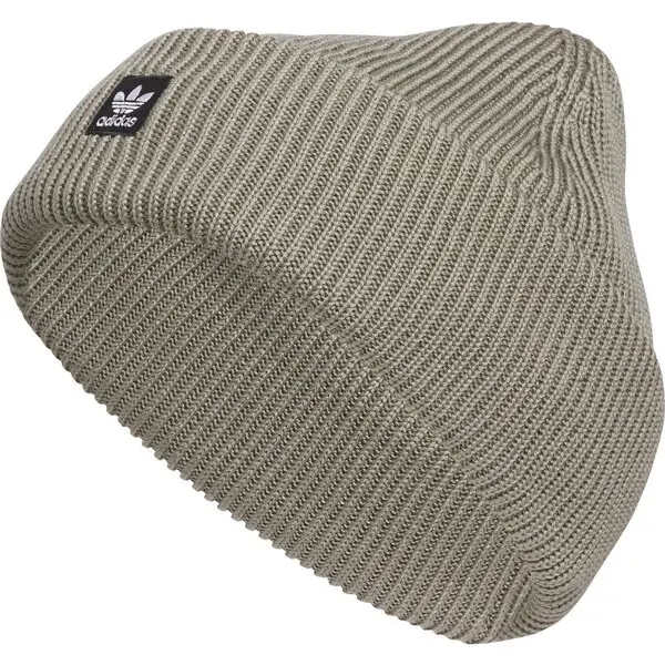 Adidas Terrace Ribbed Beanie - Silver Pebble/black/white
