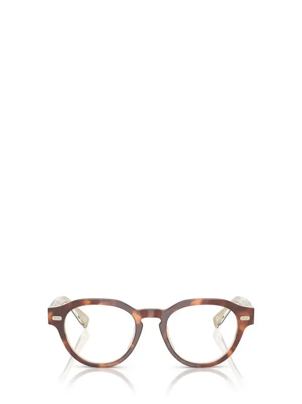 Brunello Cucinelli Round Frame Eyeglasses - Havana Panama