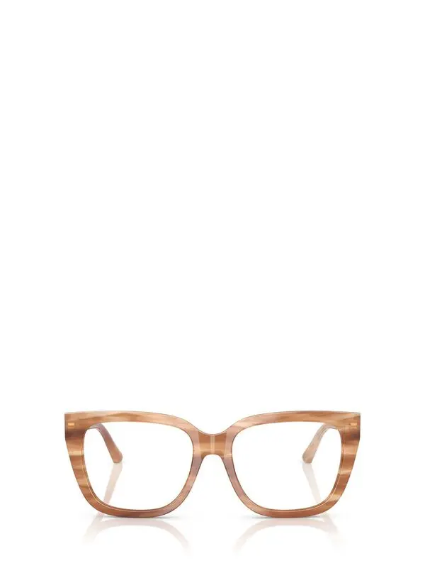 JIMMY CHOO Eyeglasses - Striped Havana Glitter Brown