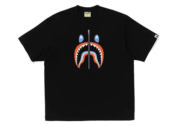 A BATHING APE Shark Indonesia Tee Shirt - Black