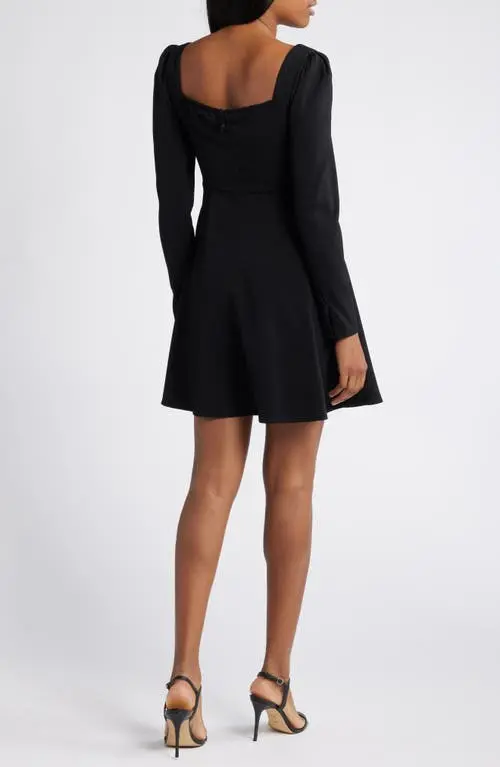Moon River Rhinestone Bow Mini Dress - Black | Editorialist