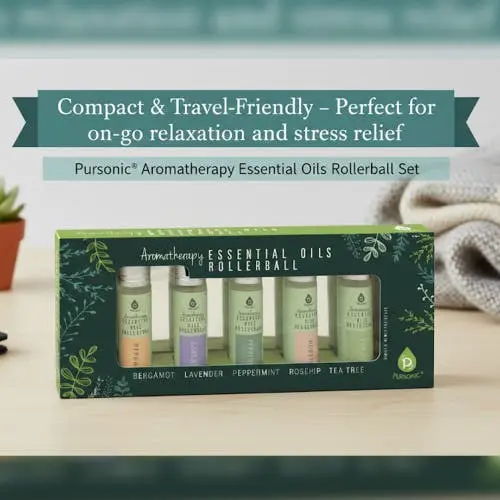 PURSONIC Aromatherapy Essential Oils Rollerballs