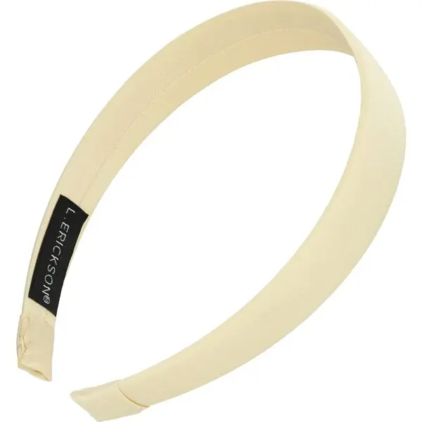 L. Erickson Abby Satin Wide Headband - Cream