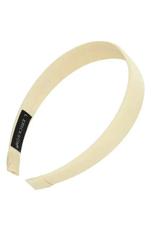 L. Erickson Abby Satin Wide Headband - Cream