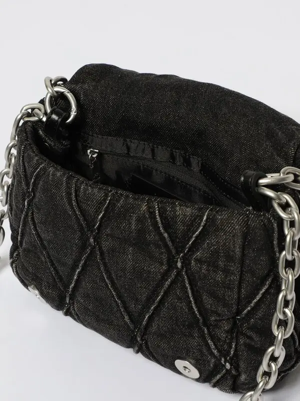 DIESEL Quilted Handbag With Chain Strap