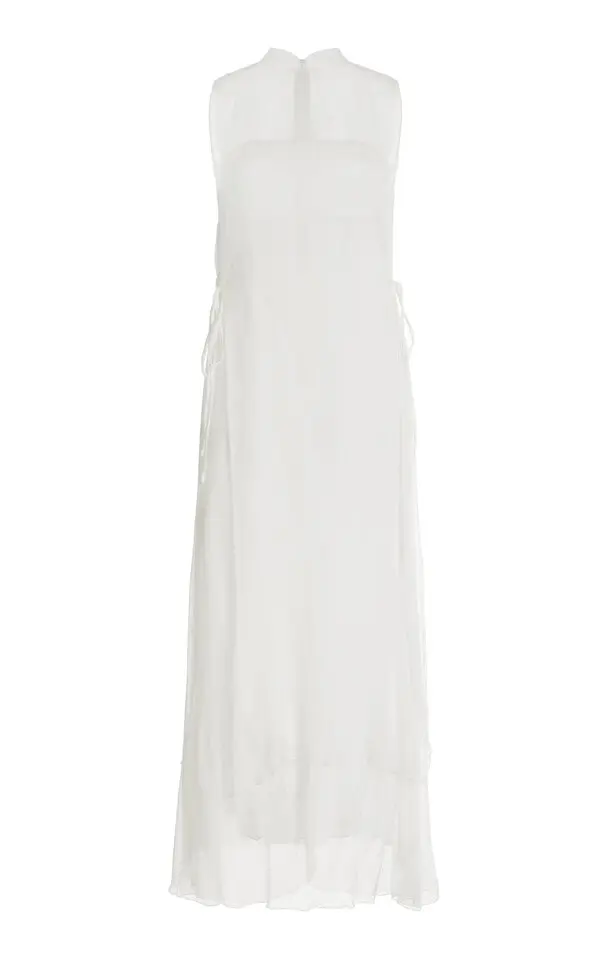 All That Remains Ola Crinkled Silk Maxi Dress In Ivory - 60% Off |  Editorialist