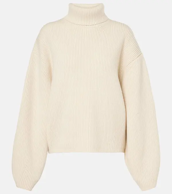 TOTEME Ribbed-knit Wool-blend Turtleneck Sweater