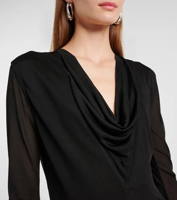 TOTEME Draped Jersey Midi Dress
