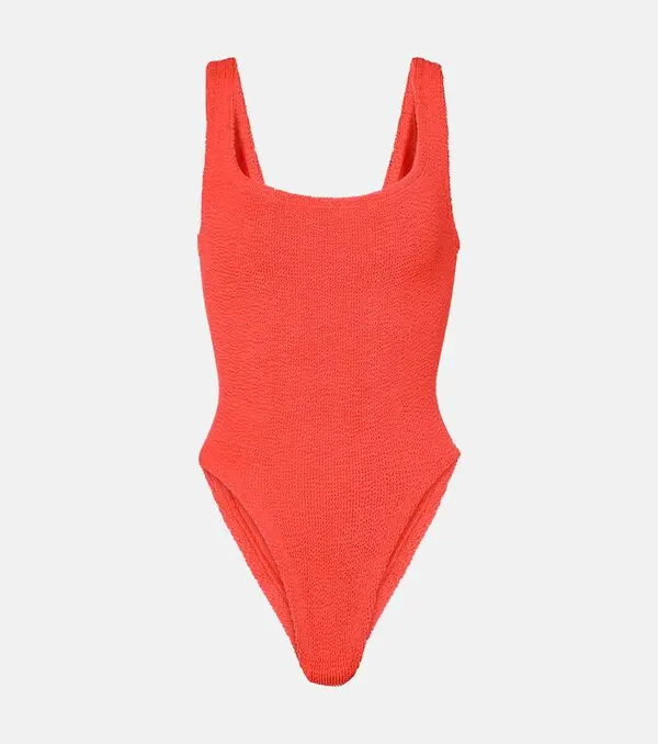 Hunza G Squareneck One-piece Swimsuit - Red