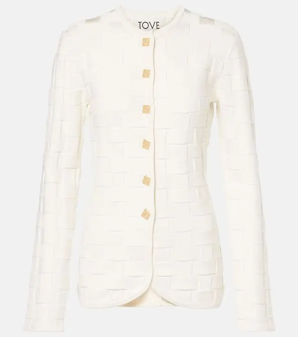 Tove Uma Jacquard Jacket - White