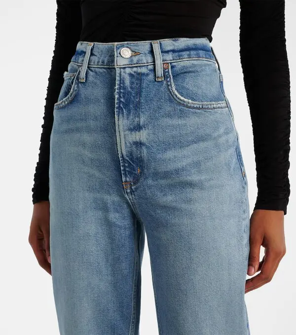 AGOLDE Stovepipe High-rise Straight Jeans - Blue