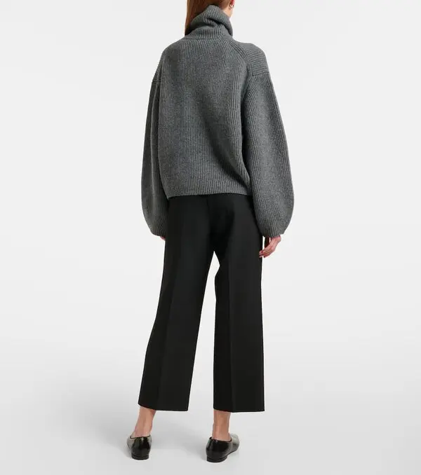 TOTEME Ribbed-knit Wool-blend Turtleneck Sweater