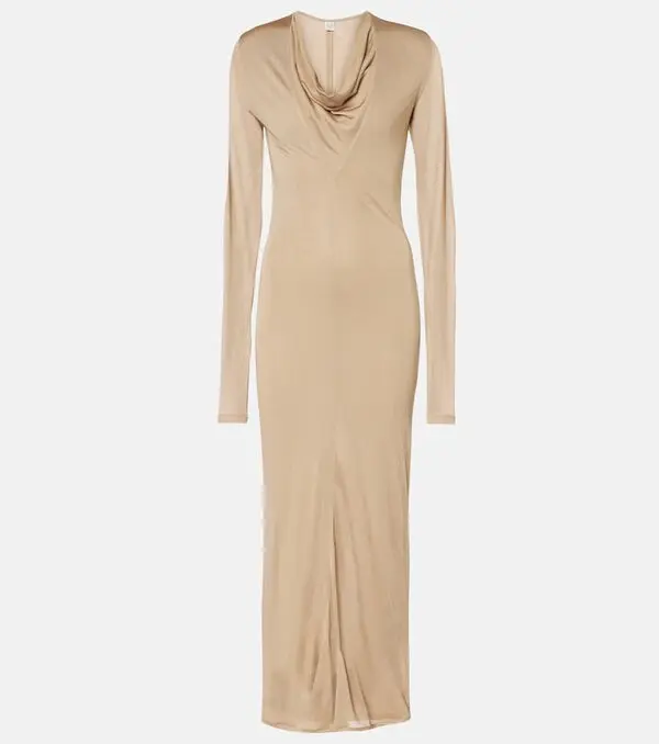 TOTEME Draped Jersey Maxi Dress