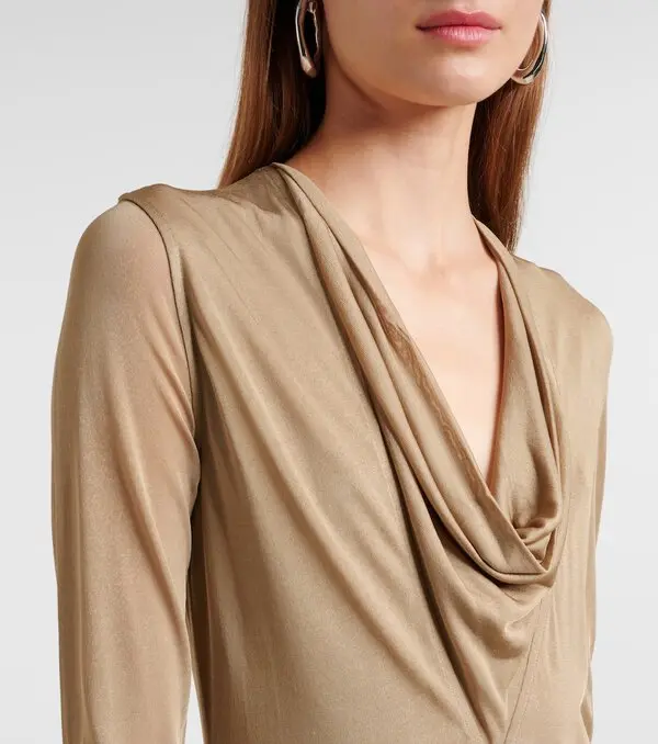 TOTEME Draped Jersey Maxi Dress
