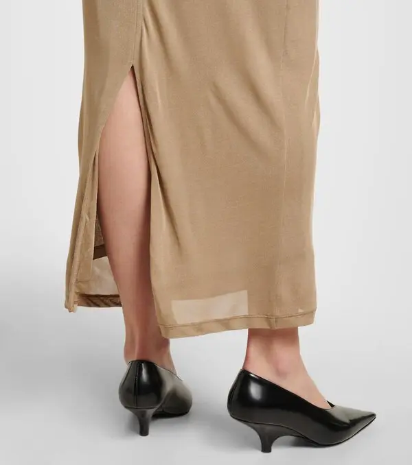 TOTEME Draped Jersey Maxi Dress