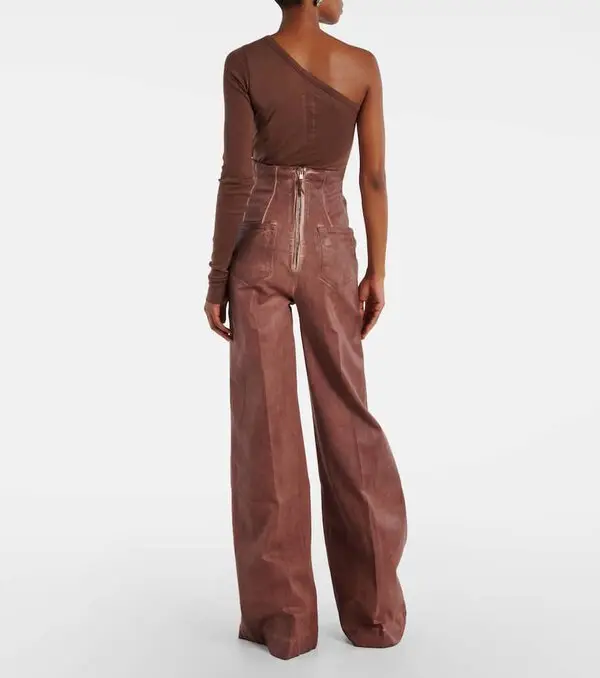 Rick Owens Dirt Cooper High-rise Wide-leg Jeans