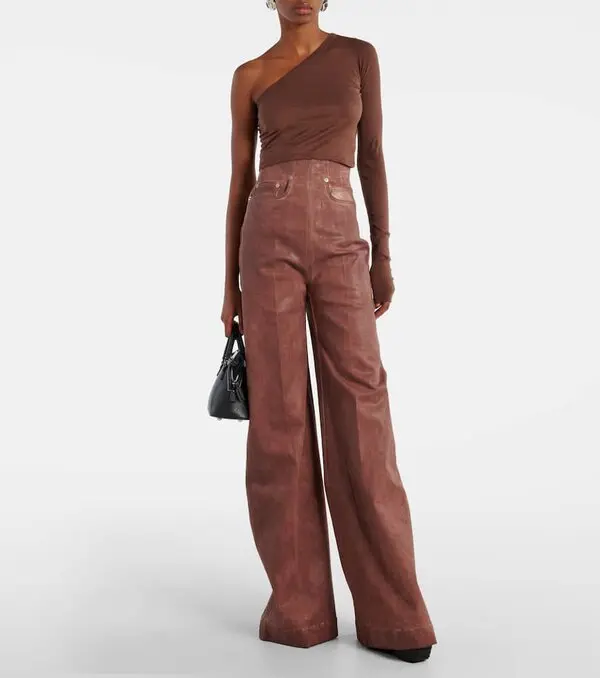 Rick Owens Dirt Cooper High-rise Wide-leg Jeans