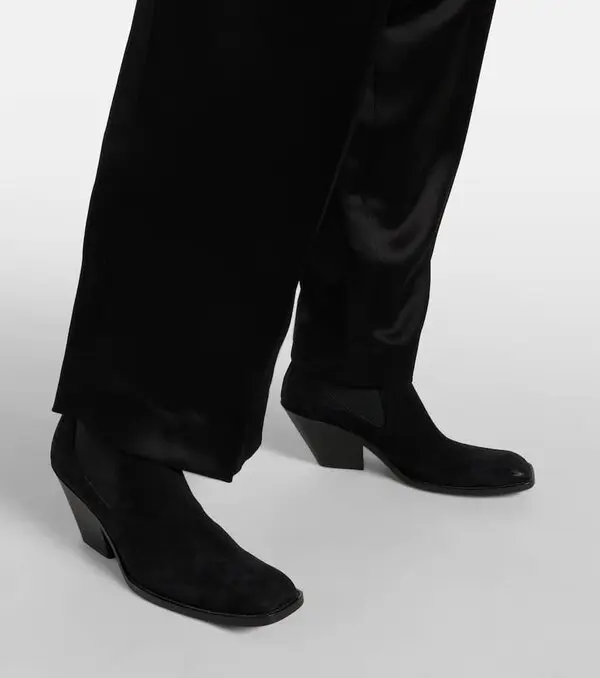 Khaite Austin 60 Suede Ankle Boots