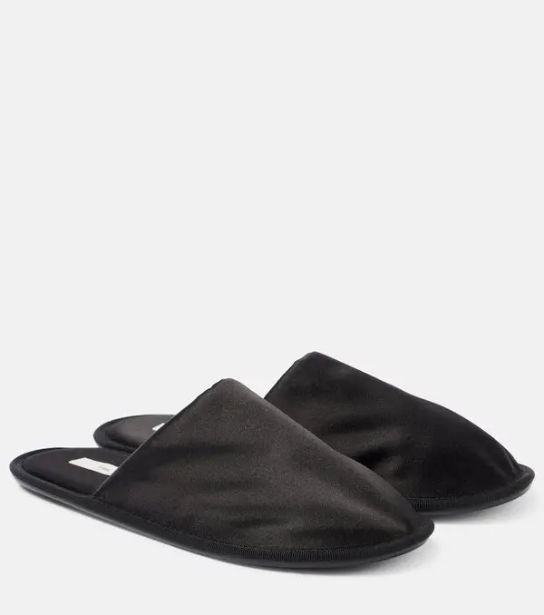 THE ROW Frances Slippers - Black