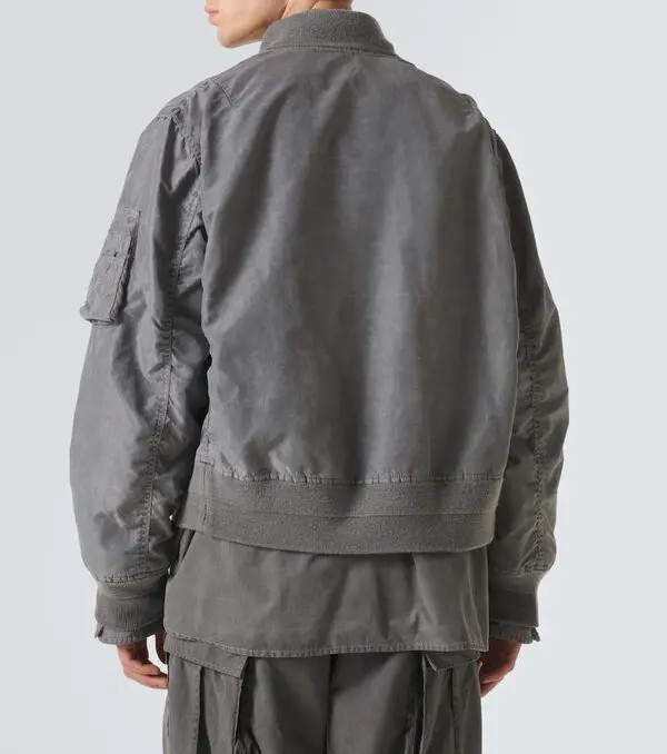 Sacai Ripstop-trimmed Twill Bomber Jacket
