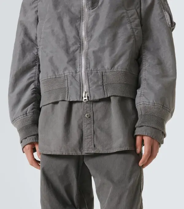 Sacai Ripstop-trimmed Twill Bomber Jacket