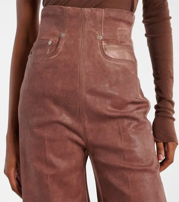 Rick Owens Dirt Cooper High-rise Wide-leg Jeans - Orange
