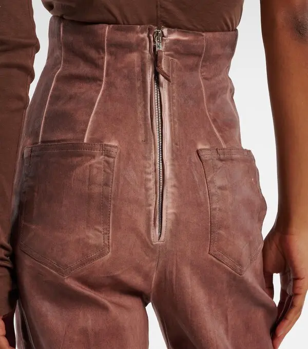 Rick Owens Dirt Cooper High-rise Wide-leg Jeans - Orange