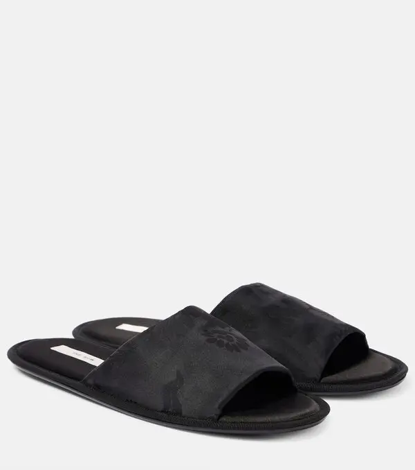 THE ROW Frances Jacquard Slippers - Black