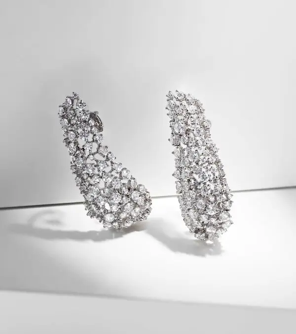 ANANYA Scatter 18kt White Gold Diamond Earrings