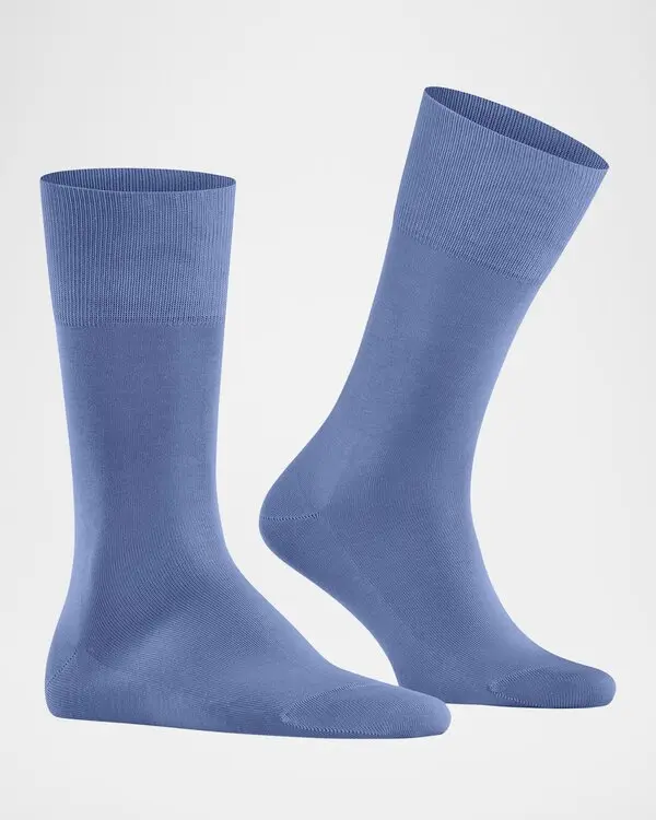Falke Tiago Cotton-stretch Crew Socks - Cornflower