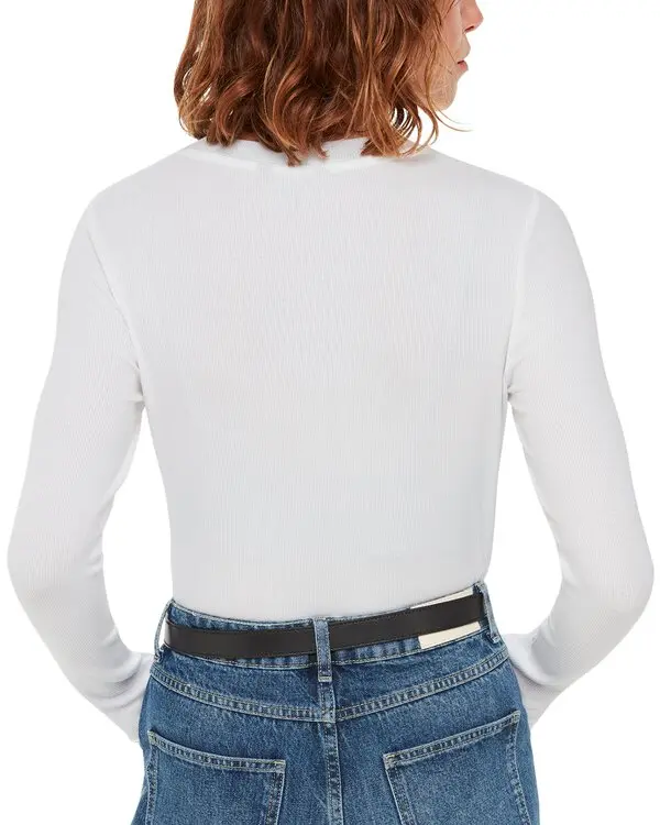 Whistles Essentials Ribbed Crewneck Top
