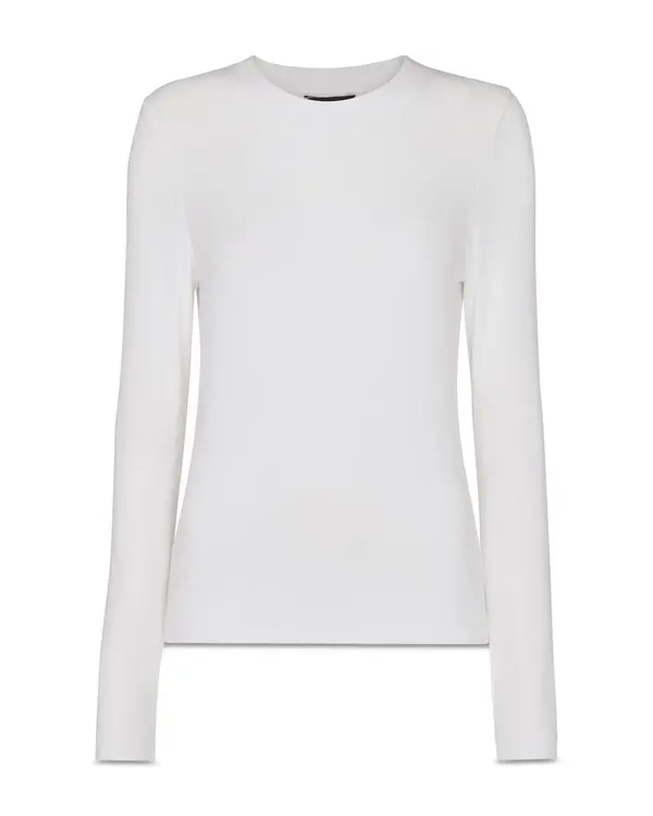 Whistles Essentials Ribbed Crewneck Top