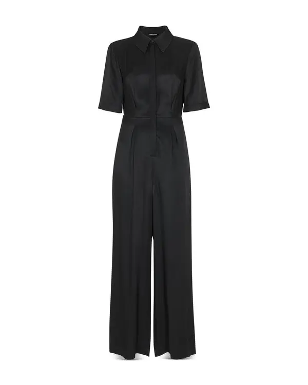 Whistles Edina Pleated Jumpsuit - Black