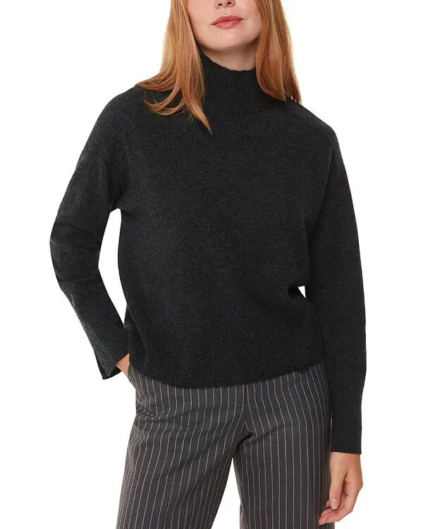 Whistles Cashmere Funnel Neck Sweater - Dark Grey