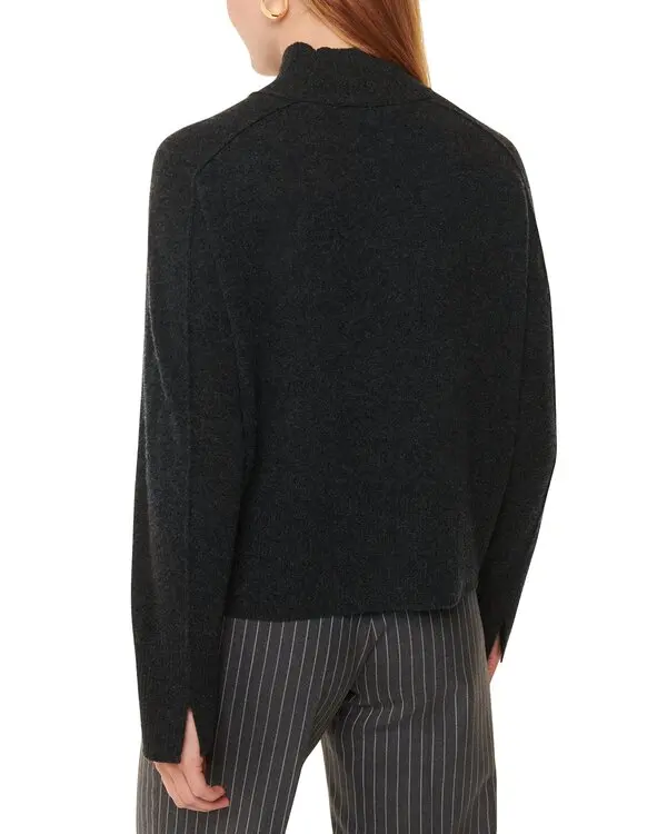 Whistles Cashmere Funnel Neck Sweater - Dark Grey