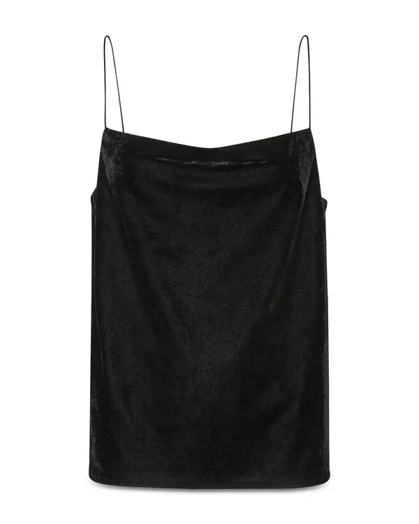 Whistles Velvet Cowl Neck Cami Top