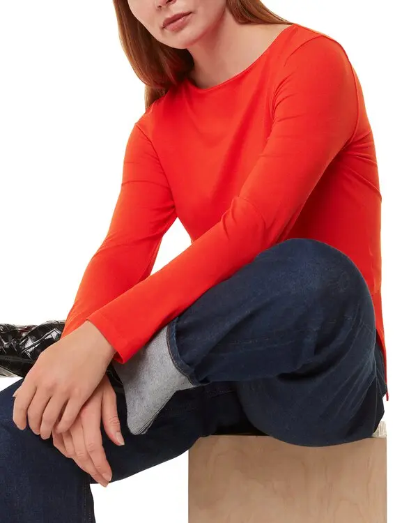 Whistles Slim Fit Boat Neck Top