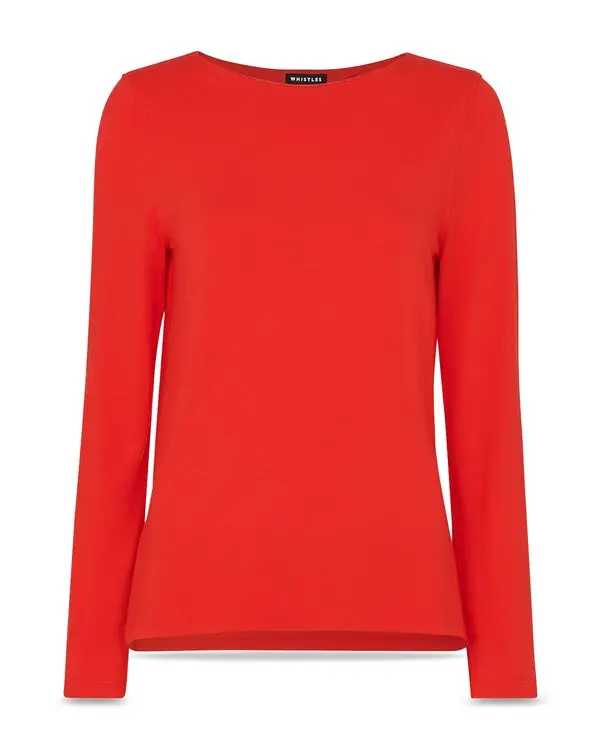 Whistles Slim Fit Boat Neck Top