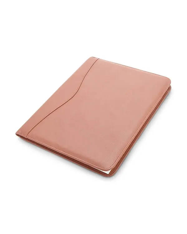 ROYCE NEW YORK Leather Writing Portfolio & Organizer - Tan