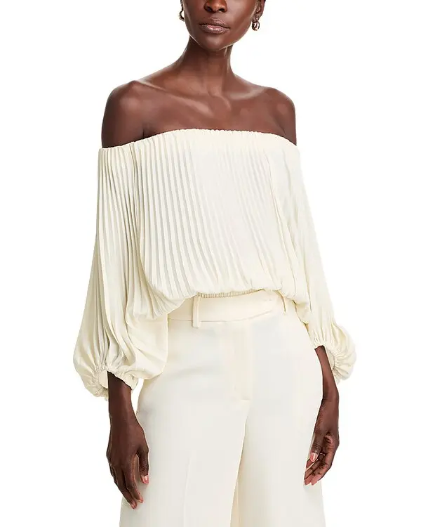 A.L.C. Sienna Off-the-shoulder Top - Whisper White