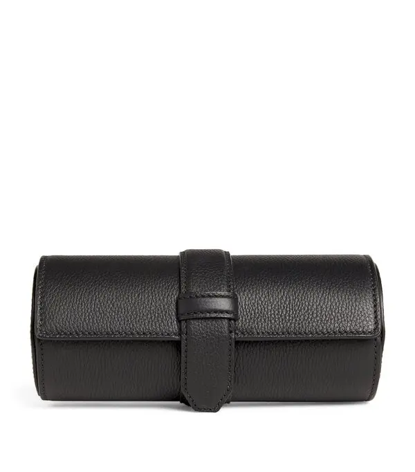 Brioni Grained Leather Watch Case - Black