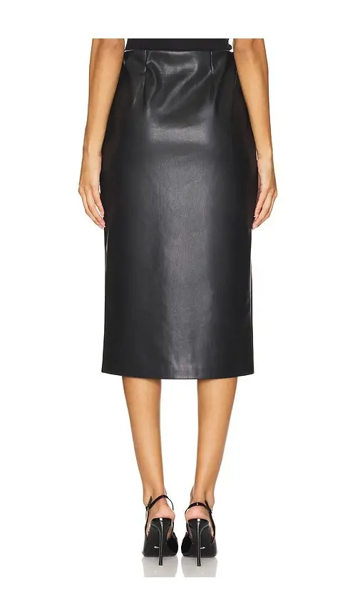 Brochu Walker Esme Faux Leather Skirt In Black 66% Off