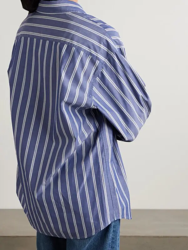 B Sides Nolan Striped Cotton-poplin Shirt