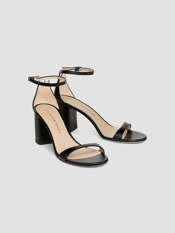 STUART WEITZMAN Nudist Block 75mm Leather Sandals