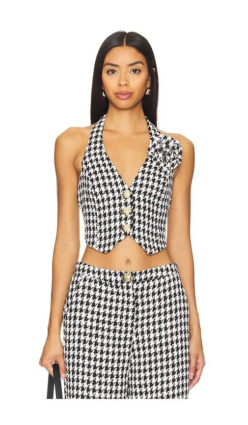 SNDYS. Tweed Halter Top